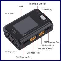 China ToolkitRC Dual Channel Mini FPV Accessories Drone Battery Charger Discharger M6D 500W 15A for sale