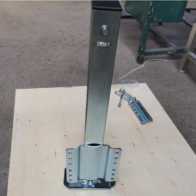 China TOWKING 2500LB Marine Swivel Trailer Jack Square Bolt Thru with Footplate Zinc Plated for sale