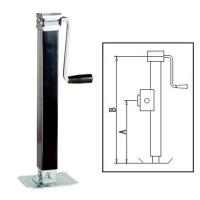 China Steel Square Trailer Jack Side Wind Weld On 7000 lbs Capacity 15 inch Lift for sale