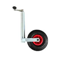 China 48mm Pneumatic Tyre Trailer Jockey Wheel 260mm 75kg Telescopic for sale