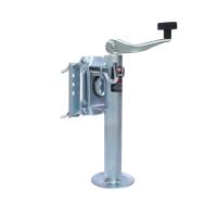 China 10 Inch Lift Bolt On Top Wind Round Marine Swivel Jack 1000lbs with Foot Plate for sale