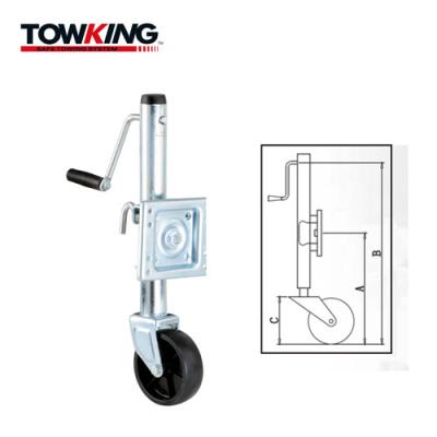 China 10 Inch Lift Top Wind Bolt On Marine Swivel Trailer Jack 1000 Lbs Capacity for sale