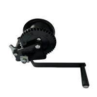 China 1000lbs Black Marine Trailer Winch Pulling Winch With Strap And Hook for sale