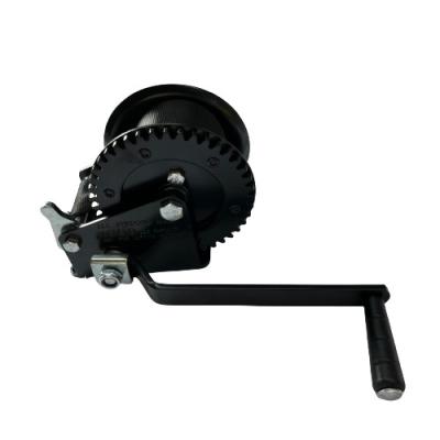 China 1000lbs Black Marine Trailer Winch Pulling Winch With Strap And Hook for sale