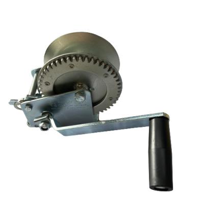 China 1400lbs Marine Trailer Hand Winch Zinc Plated 4:1 Gear Ratio Corrosion Resistant for sale