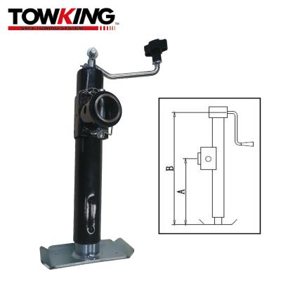 China Pipe Mount Swivel Agriculture Trailer Jack 2000 Lbs Black Powder Coat for sale