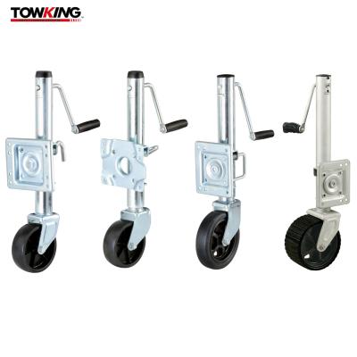 China Bolt-On Marine Swivel Trailer Jack Wheel 1500 Lbs 10 Inch Lift for sale