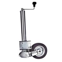 China 60mm Jockey Wheel with B Bracket 200x60mm Rubber Wheel Metal Rim 350kg Load Capacity for sale