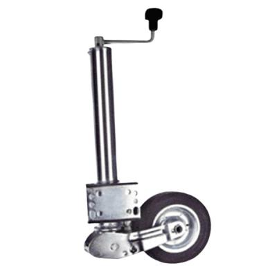 China 60mm Jockey Wheel with B Bracket 200x60mm Rubber Wheel Metal Rim 350kg Load Capacity for sale