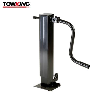 China Black Square Heavy Duty 12K Trailer Jack Front Pin Side Wind for sale