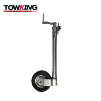 China Heavy Duty 48mm Serrated Ribbed Trailer Jockey Wheel 350kg Load Capacity for sale