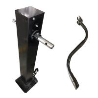 China 2 Speed Heavy Duty Trailer Jack 12K Capacity Front Pin Side Wind for sale