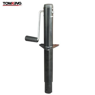 China Steel Side Wind RV Trailer Jack 2000lbs 15 Inch Round Tube Heavy Duty for sale