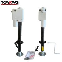China White A Frame Electric Trailer Jack 3500lbs 24in Travel Dual LED Lights for Caravan for sale