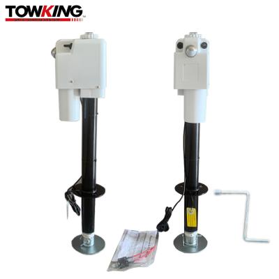 China White A Frame Electric Trailer Jack 3500lbs 24in Travel Dual LED Lights for Caravan for sale