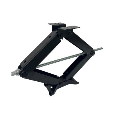 China 24 Inch Scissor Leveling Floor Jack 2.5T Capacity RV Stabilizer Jack with Handle Black for sale