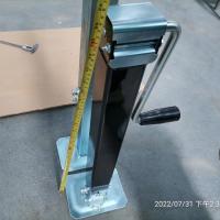 China 7000LBS Square Tube Trailer Jack Stands Sidewind Drop Leg 15 Inch 12 Inch Lift for sale