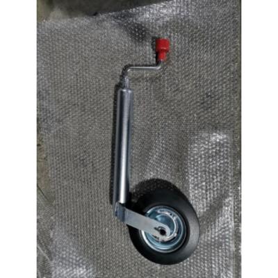 China 48mm 150kg Capacity Trailer Jockey Wheel Steel Rim Solid Tyre 200mm Lift for sale