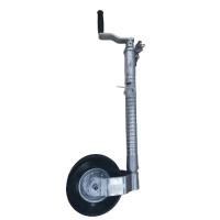 China 48mm Serrated Ribbed Trailer Jockey Wheel 350kg Capacity 220mm x 60mm Solid Wheel for sale
