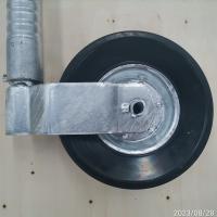 China 48mm Serrated Ribbed Trailer Jockey Wheel 350kg Capacity 220mm x 60mm Solid Wheel for sale