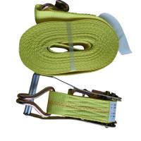 China Ratcheting Tie Down Straps J-Hook 8000 Lb Capacity 2 In X 39 Ft Heavy Duty Cargo for sale