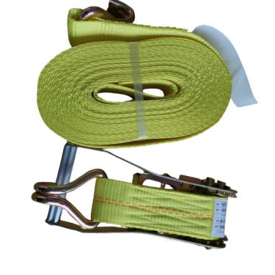 China Ratcheting Tie Down Straps J-Hook 8000 Lb Capacity 2 In X 39 Ft Heavy Duty Cargo for sale