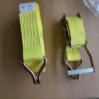 China Ratcheting Tie Down Straps J-Hook 8000 Lb Capacity 2 In X 39 Ft Heavy Duty Cargo for sale