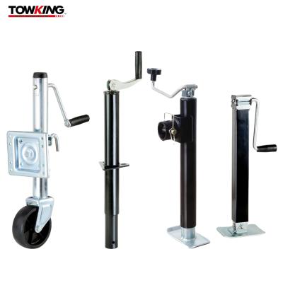 China 5000 lbs Capacity Square Tube Mount Trailer Jack Side Wind 17 Inch Plus 12 Inch Lift for sale