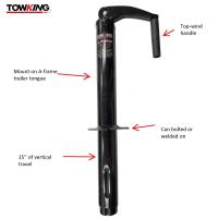 China Black ISO9001 15 Inch Lift 2000lb Capacity A-Frame RV Trailer Jack Heavy Duty Steel for sale