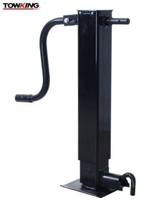 China Black Square 12.5in Travel 10000 Lb Trailer Jack Side Wind Heavy Duty for sale
