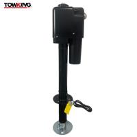 China Heavy Duty A Frame Electric Trailer Jack Drop Leg 18 Inch Travel 5000 Lbs Black for sale
