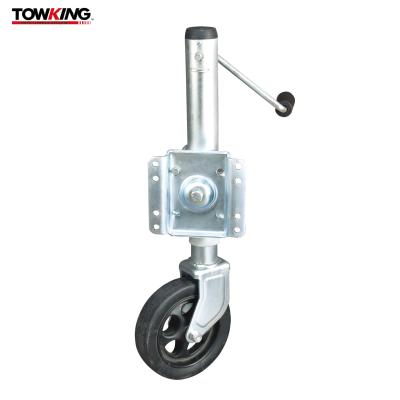 China 1500 Lbs 10 Inch Marine Swivel Trailer Jack Side Wind with 8 Inch Wheel for sale