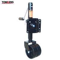 China 1500 Lb Dual Wheel Swing Back Bolt On Trailer Jack for Boat Trailer with 6 Inch Wheels for sale