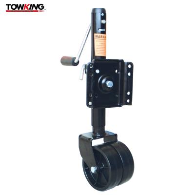 China TowKing 1500 Lb Double 6 Inch Wheel Marine Swivel Trailer Jack Bolt On for sale