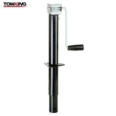 China TowKing 5000lbs 15in Lift Side Wind Round Tube A-Frame RV Trailer Jack Black for sale