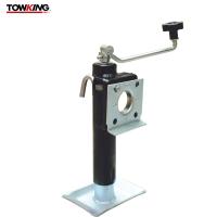 China Black Powder Coated Agricultural Trailer Jack With L Bend Bracket Top Handle for sale