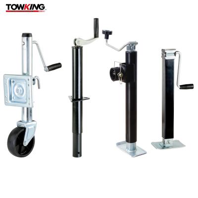 China Side Wind 2000 lb Capacity Agricultural Trailer Jack with Footplate 15 Inch Lift for sale