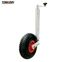 China 75kg Heavy Duty Pneumatic Jockey Wheel 48mm 260x85mm Wheel Zinc Plating for sale