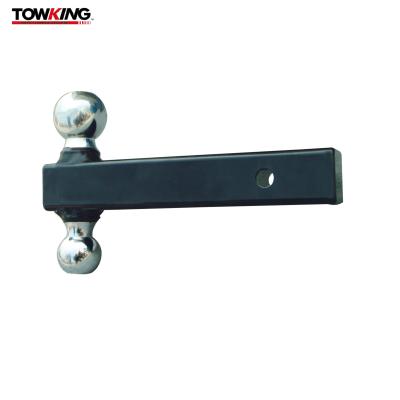 China 6000lbs Double Ball Trailer Hitch Solid Steel Shank 2 inch Ball for sale