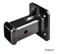 China Bolt On 2 Inch Receiver Tube 4 Hole Pintle Hook Trailer Hitch Accessories Black Powder Coated for sale