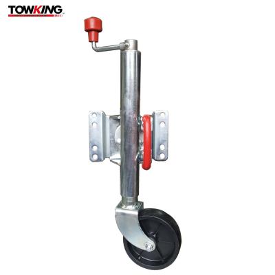 China Top Wind Trailer Jockey Wheel with Swivel Plate 240mm Lift Height 350kg Capacity for sale