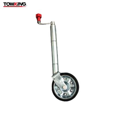 China Towking 8 Inch Trailer Jockey Wheel 350kg Capacity Zinc Finish Rubber Wheel for sale