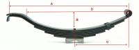 China Nylon Bushing Trailer Axle Leaf Spring Kit 3000LB 5 Leaf 26-5/8 Inch Length for sale