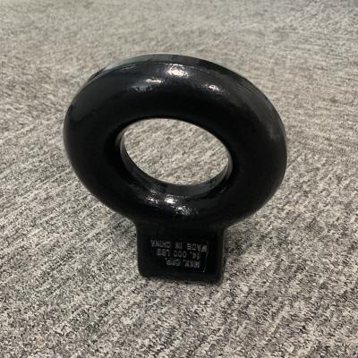 China 3 Inch Steel Adjustable Lunette Eye Assembly 14000 lbs Black Powder Coated for sale