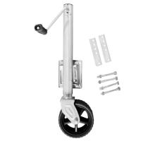 China 1500LBS 14 Inch Lift Bolt Thru Marine Swivel Trailer Jack 4x8 Inch Wheels for sale