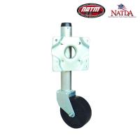 China Zinc Plated Steel 600lbs Marine Swivel Trailer Jack with 6 Inch Wheel for sale