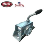 China Steel 48mm Pressed Trailer Jockey Wheel Clamp Zinc Plated Heavy Duty for sale