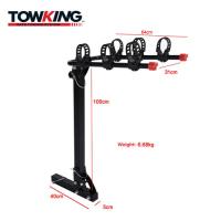 China 70KGS Load 3 Bike Bicycle Carrier Foldable Hitch Mount Bike Rack Scratch Free for sale