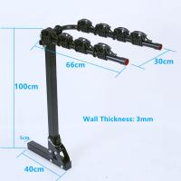 China 4 Bike Tilt Away Foldable Hitch Mounted Bike Rack for 2 Inch Receivers Black Powder Coated Steel for sale