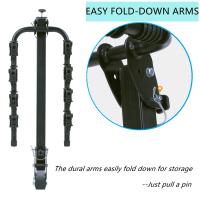 China 4 Bike Tilt Away Foldable Hitch Mounted Bike Rack for 2 Inch Receivers Black Powder Coated Steel for sale